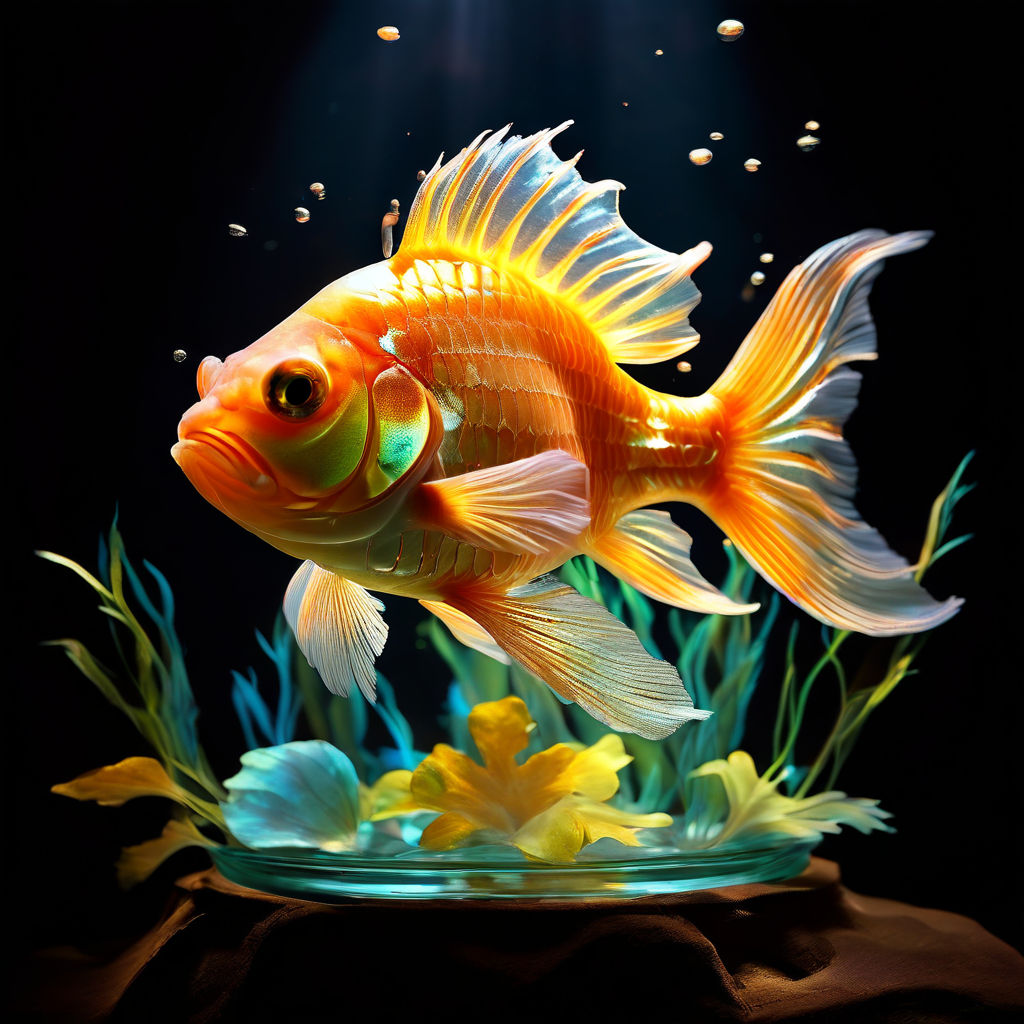 Gold fish in a small fish tank surreal style by Christopher Starkey ...