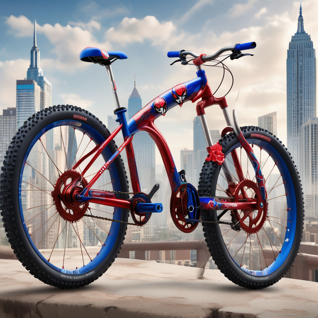 "Design a spectacular Spider-Man-themed MTB bike with red an... by ...