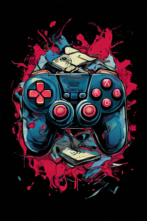 Destroyed game controller t-shirt design by Evan Salsabil - Playground
