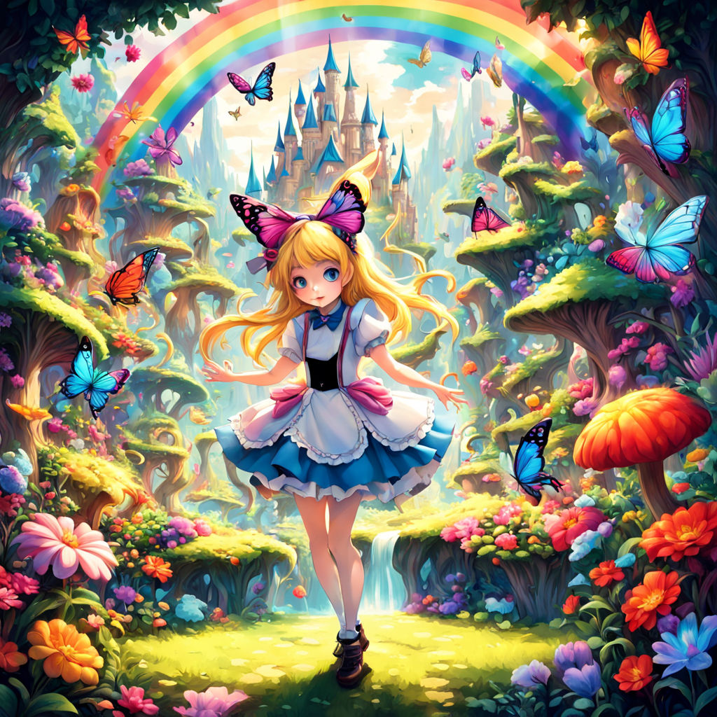 Fantasy World: Accompanying the rainbow led Alice into a wor... by 鄭同學 ...