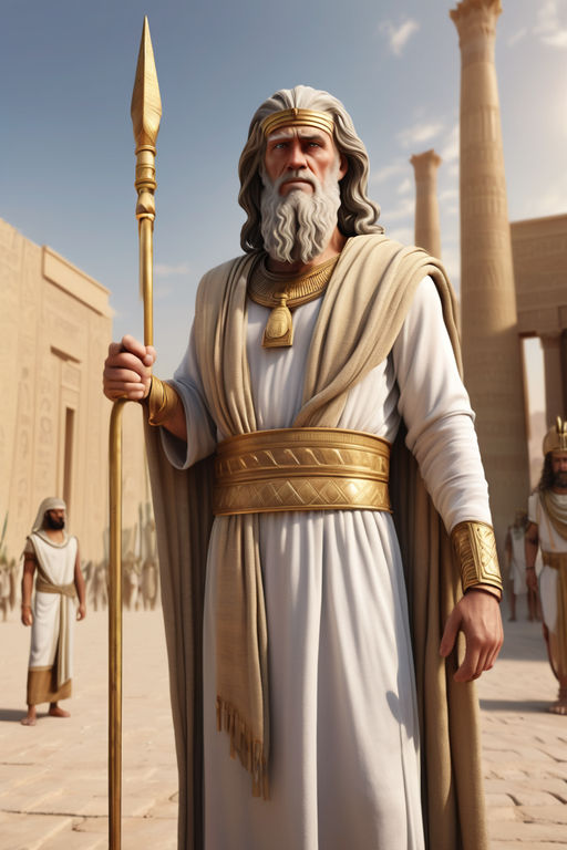 Prophet Moses standing before Pharaoh's palace by Yasine Boughaba ...