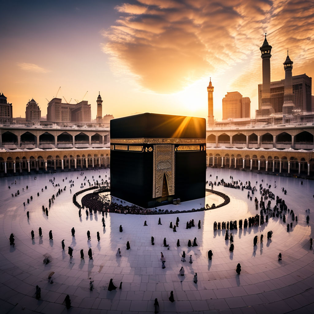 The Kaaba at Sunrise: An image showing the Kaaba by Fawzia Mahya ...