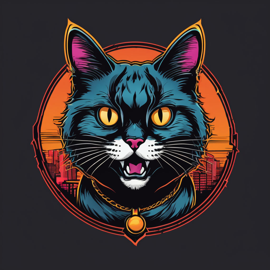 Psycho cat logo by Chris Wilson - Playground