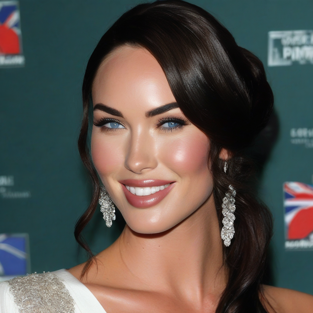 Young Megan fox smiling with updo as kate middleton with str... by Jenn ...
