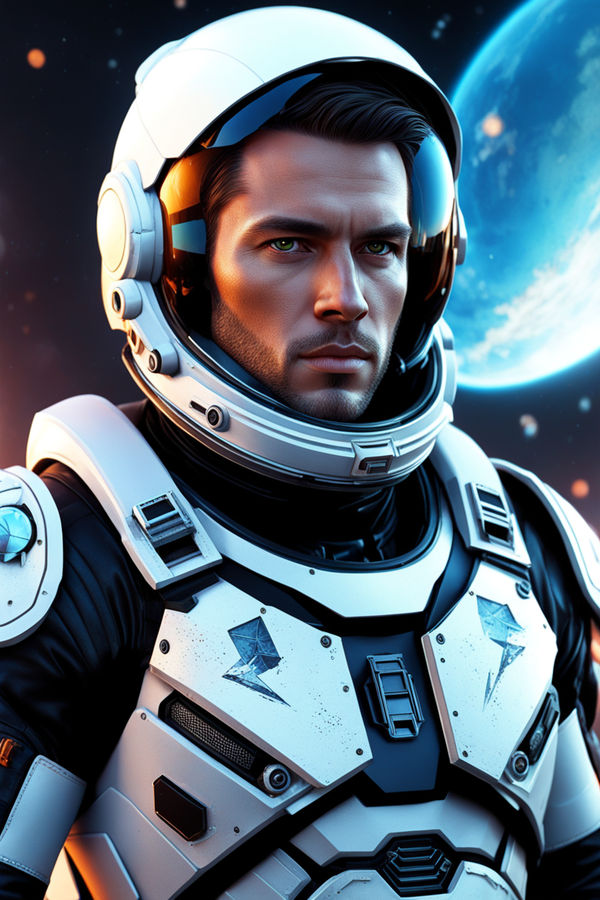 A real photograph of a male space pilot by Crescent1967 - Playground