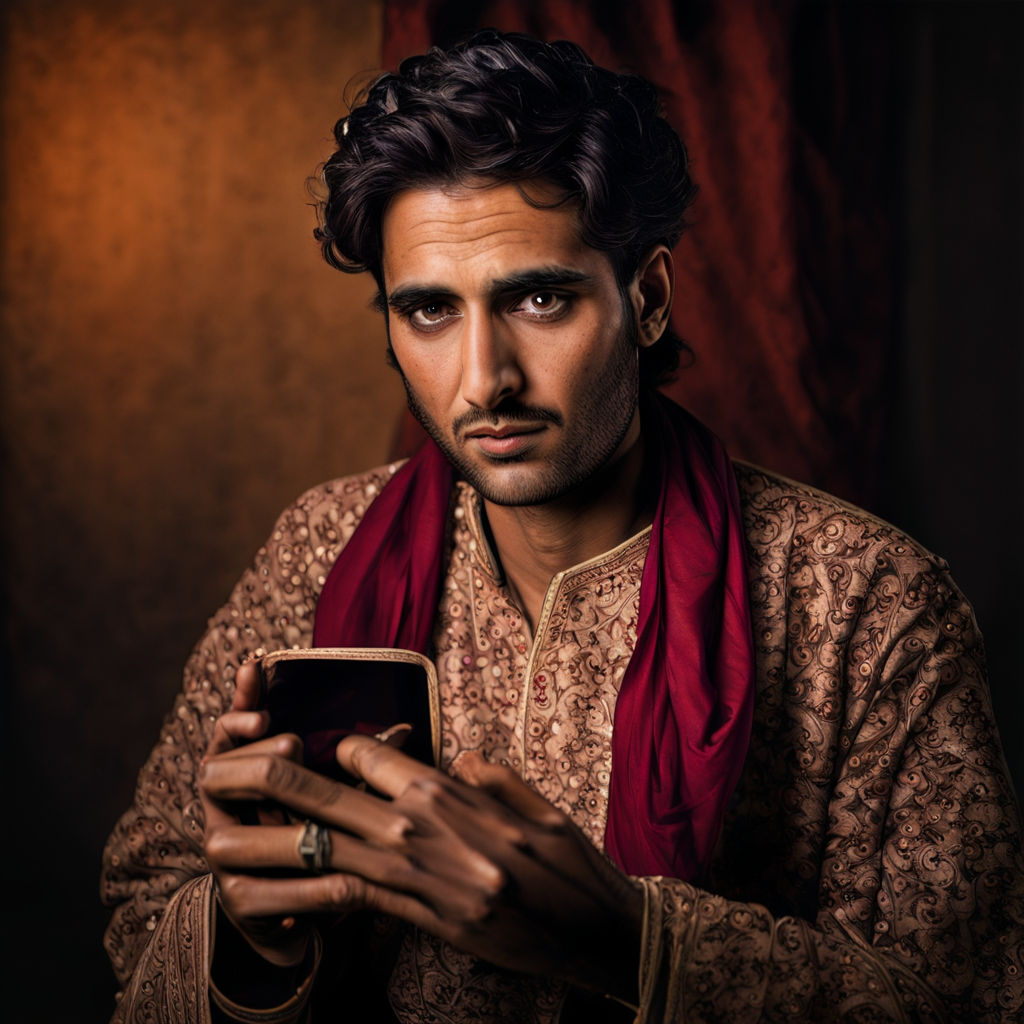 Sad 30 year old pakistani man wearing traditional clothes by Adnan Rana ...