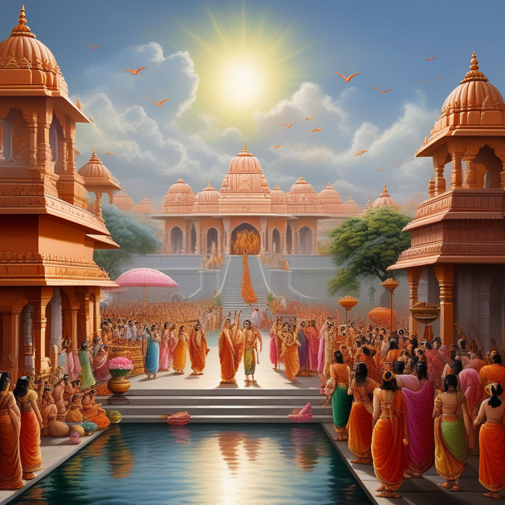 Arrival of lord Rama and his family in ram mandir by Urvi Gupta ...