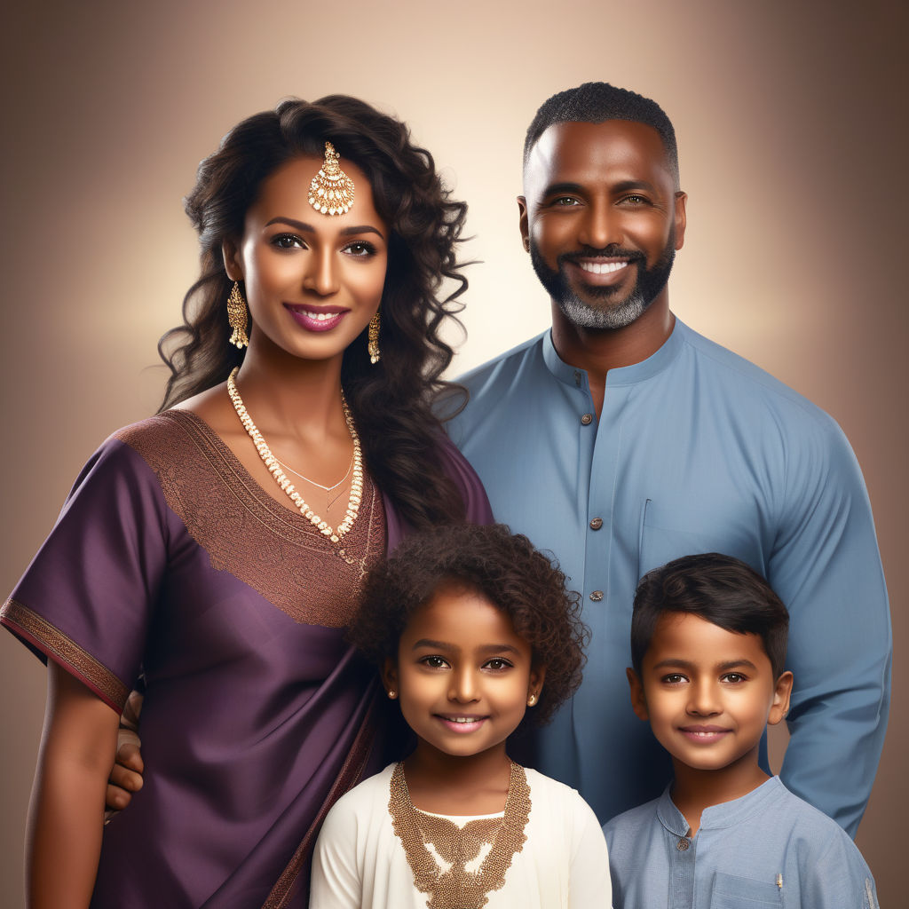 Dark skinned father and light skinned mother with one son an... by ...