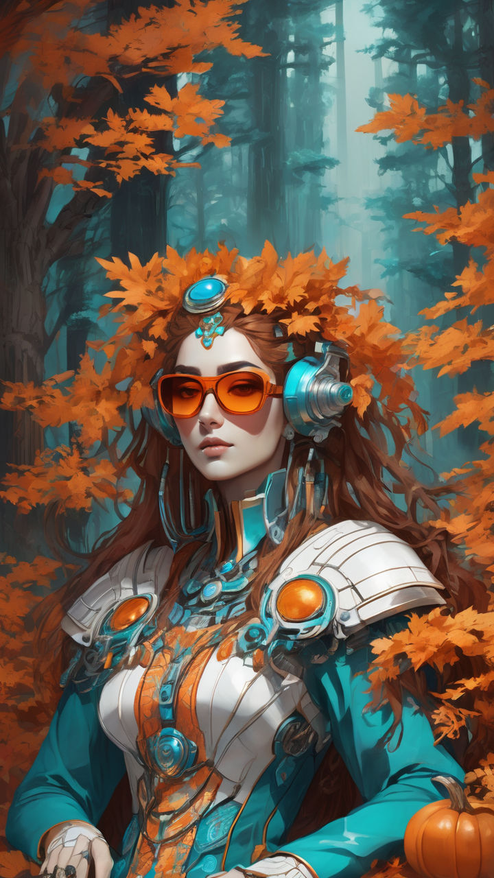 Cyberpunk gothic Autumn Enchantress Medea by El Observador - Playground
