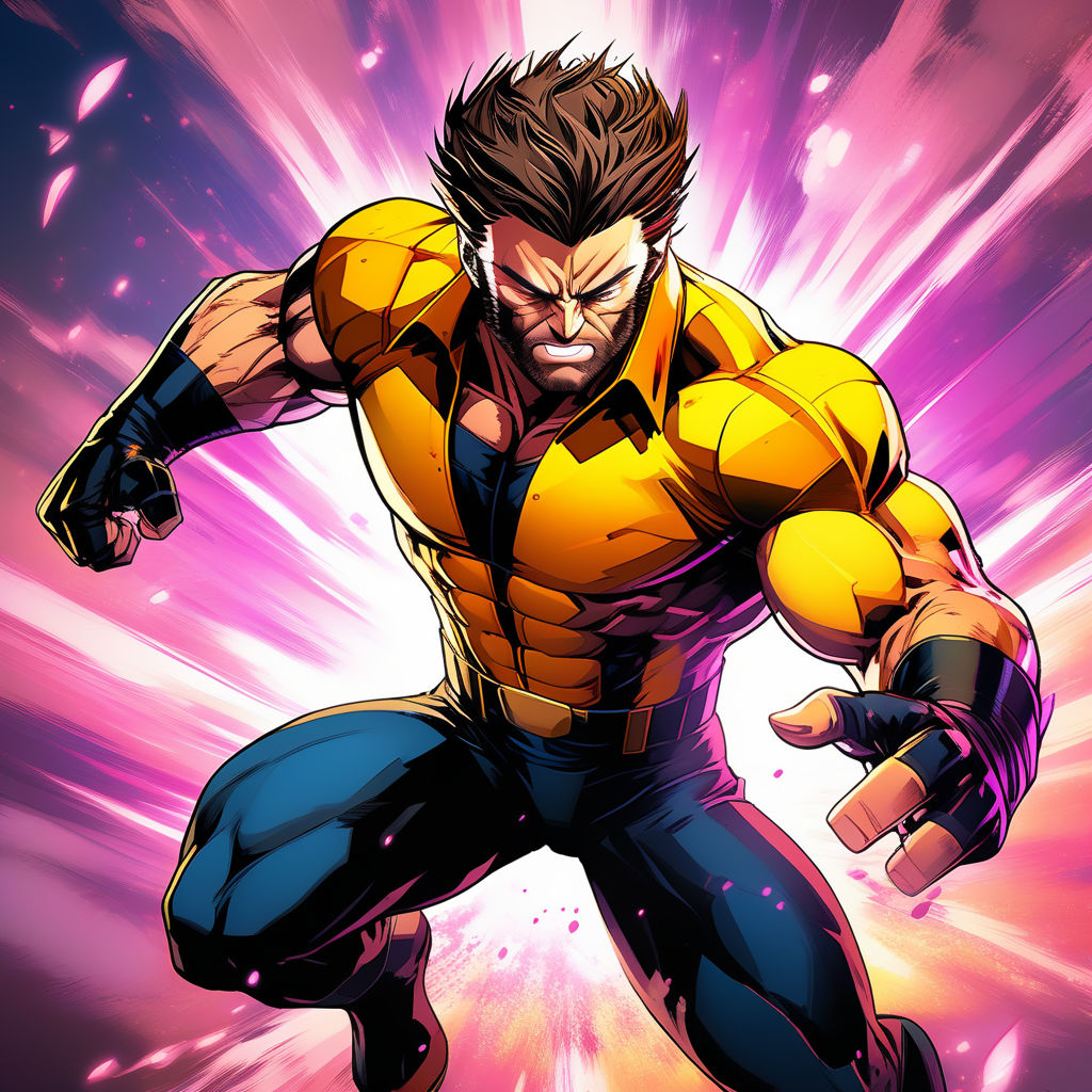 Wolverine in dynamic action pose by dfx dfx - Playground