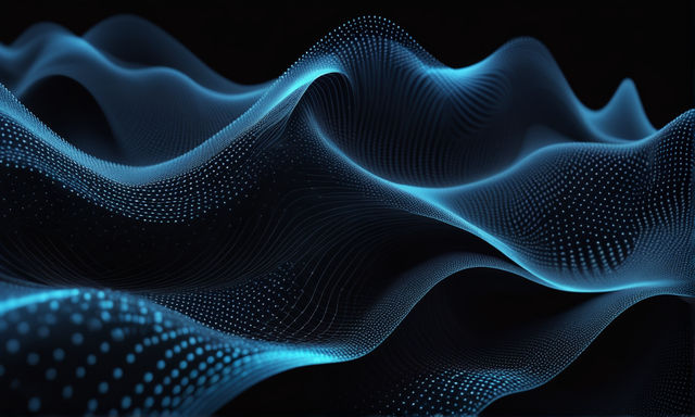Motion animation of abstract 3d blue flowing wave made of do... by Анна ...