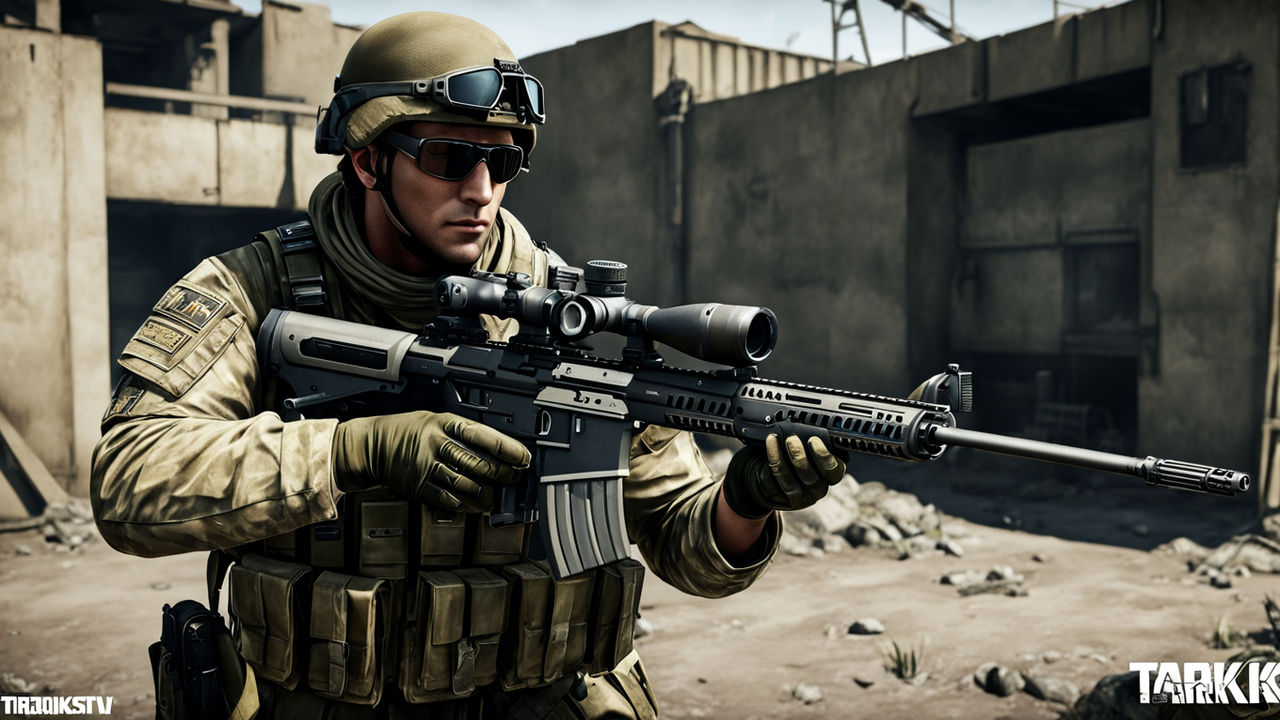 Tarkov style soldier with tan m110 sniper by JplayzGamez - Playground