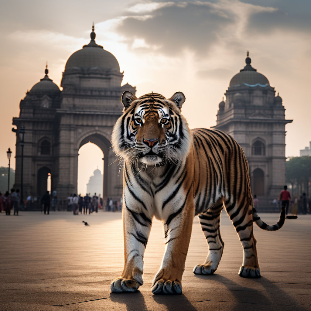 Tiger in front of gateway of india. by Rakesh kr Singh - Playground