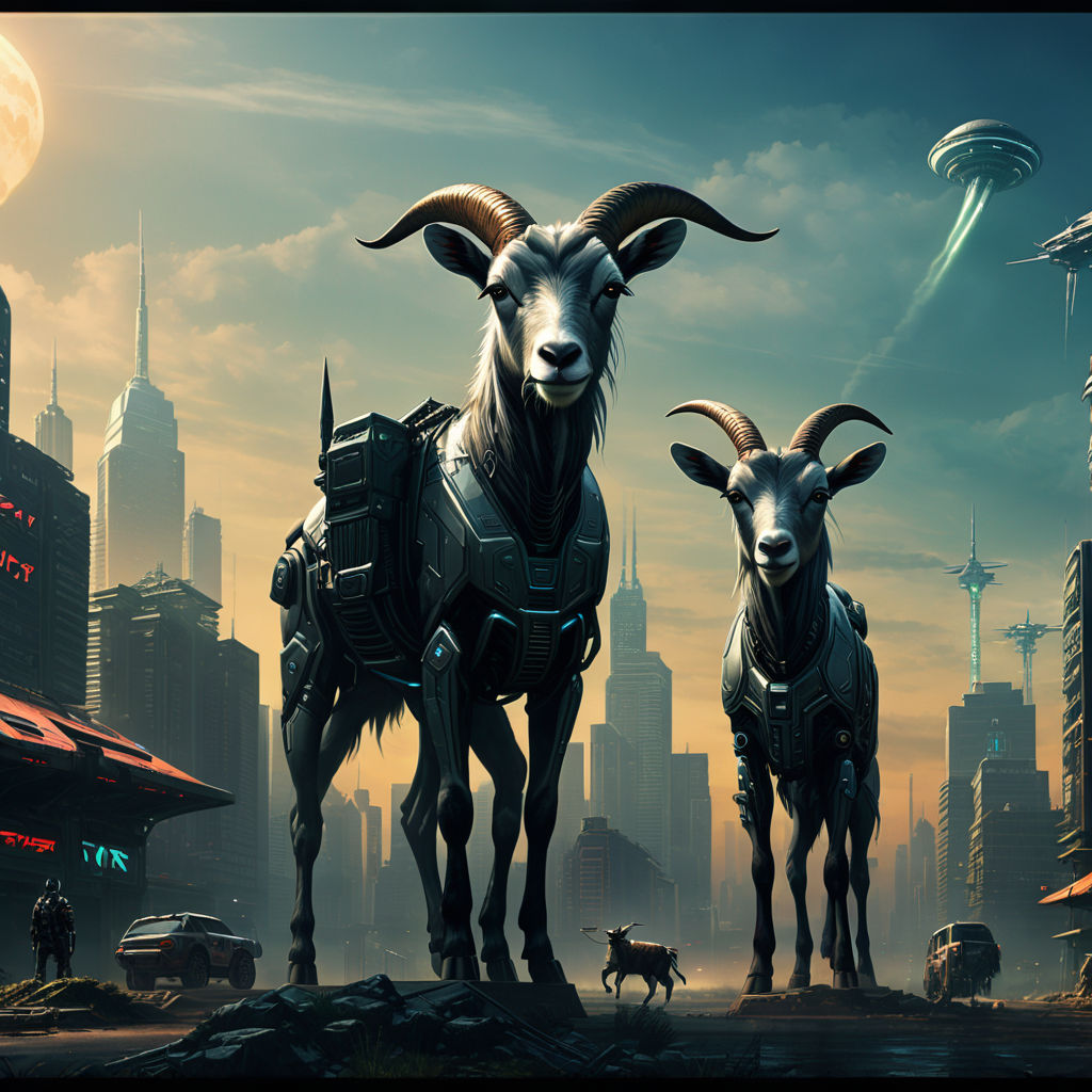 Two alien goats by Cristhian D.H. - Playground