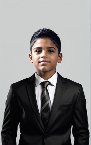 Boy in formal attire by Tisha - Playground