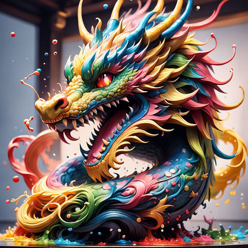 Showcase the magnificence of Dragon made from noodle by Mark philip ...