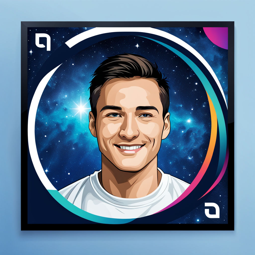 Create a modern profile picture frame with space for the age... by ...