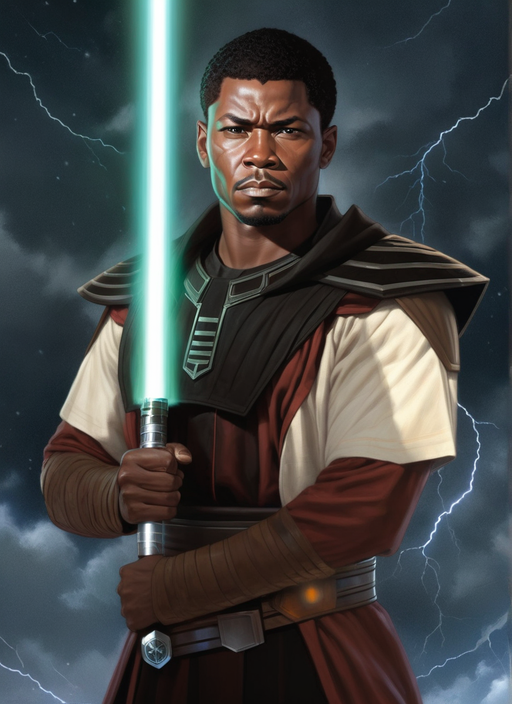 Epic Sci Fi painting of a african american male sith by Kez - Playground