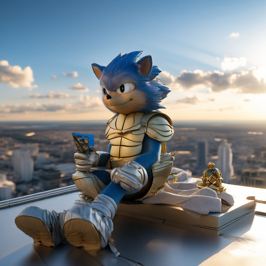 Skater Sonic the hedgehog smoking a cigarette while sitting ... by ...