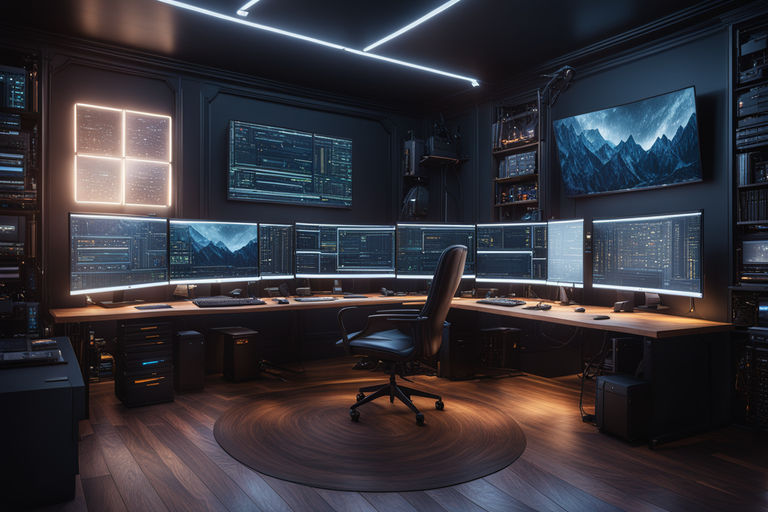An immersive hacker room interior by Lesto Langione - Playground