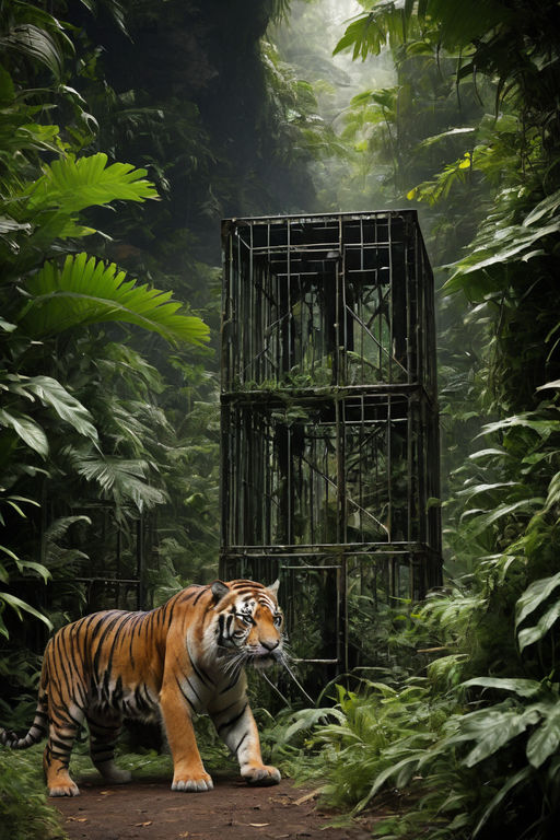 Dense jungle at the base of a towering mountain by Sky computer ...