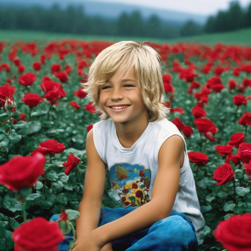 Little smiling blond wet haired Boy by Jürgen Rainer Frank Cipra - Playground