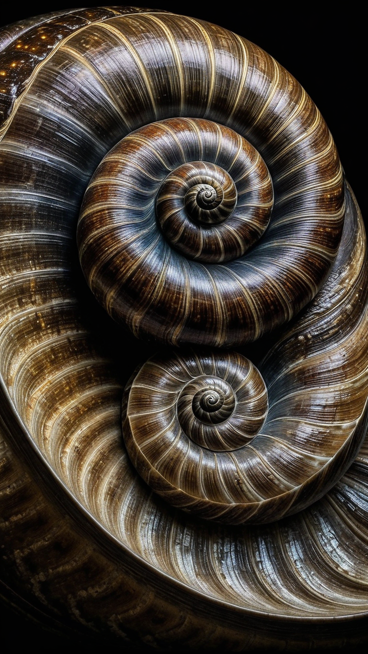 Giant snail shell featuring prominent Fibonacci spirals by Micky Gal ...