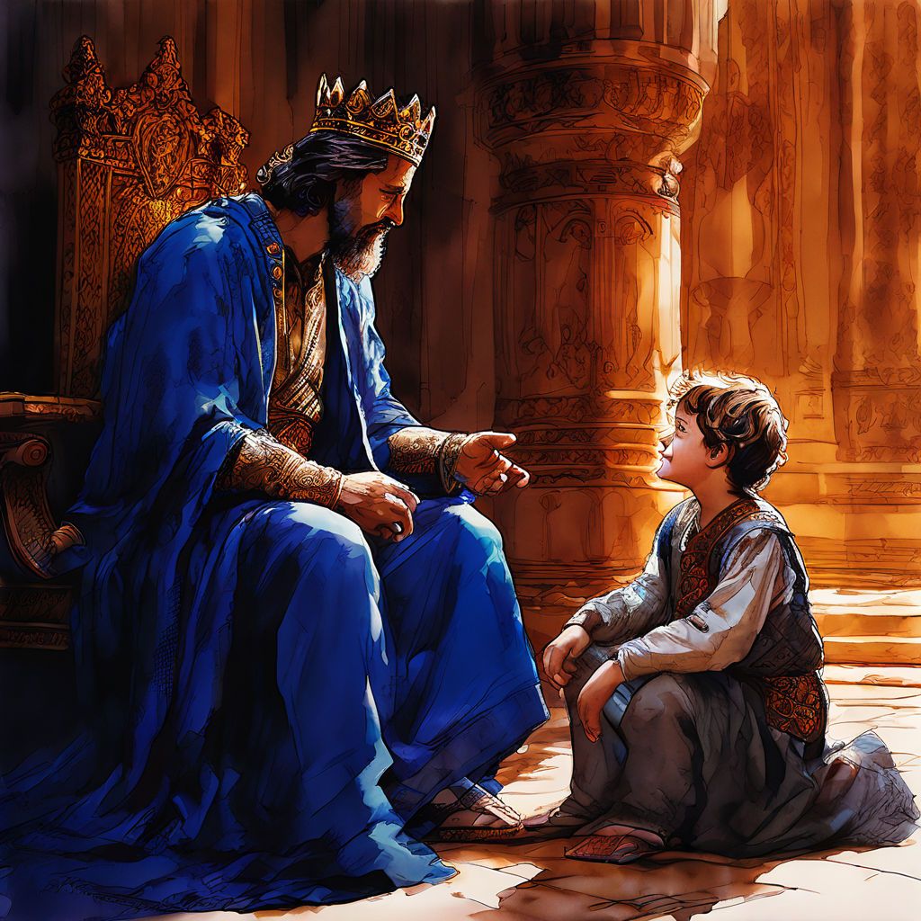 The king and his son having a conversation by Covenant Jogunomi ...