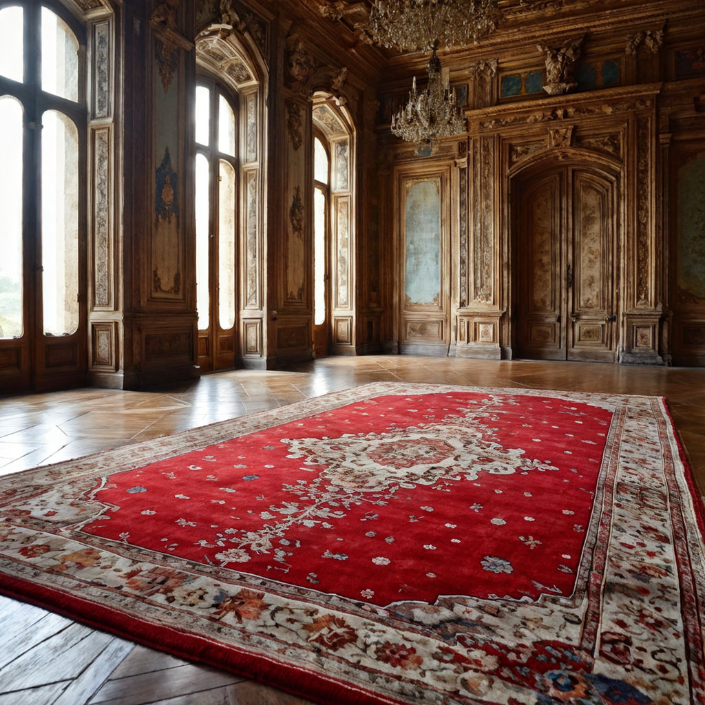 A beautiful carpet laid on the floor of a castle by Sri Ram Chenna ...