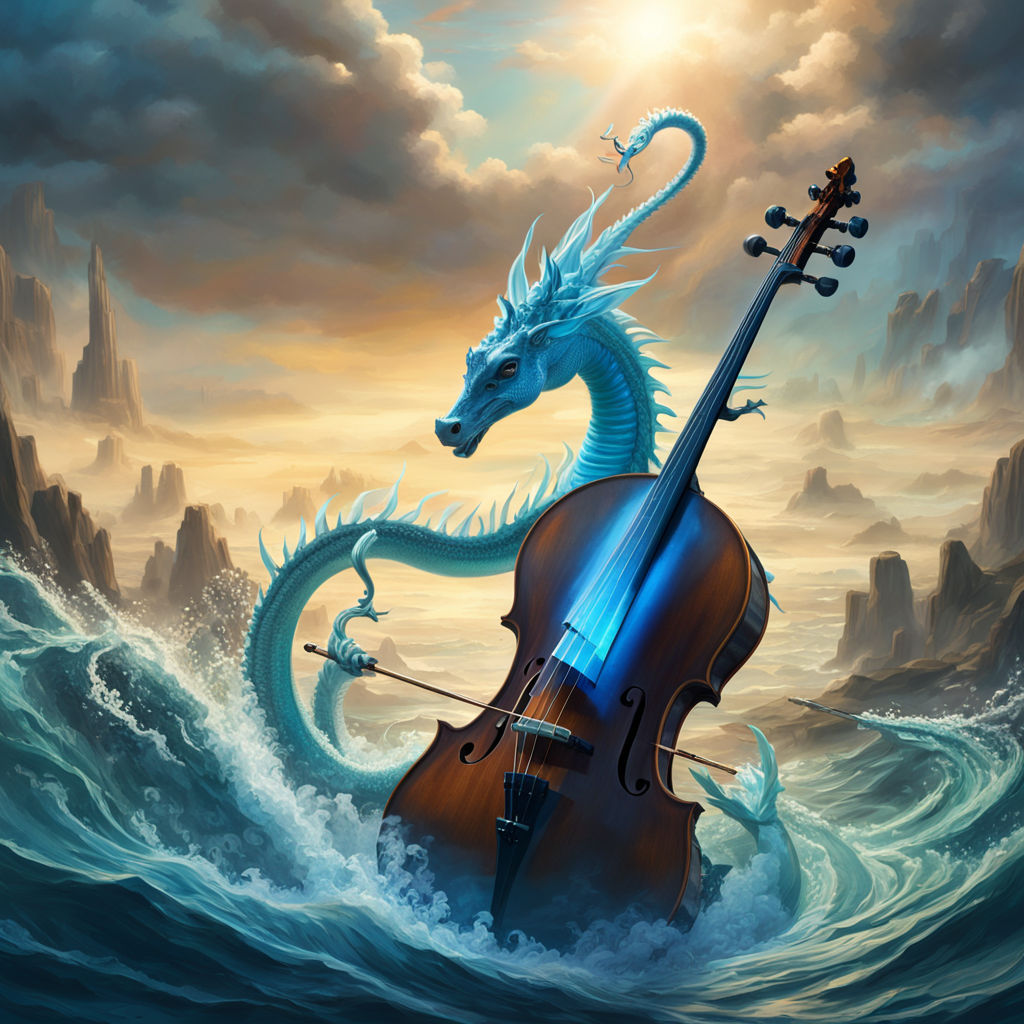 A majestic sea dragon in a commanding pose by Fince Army - Playground