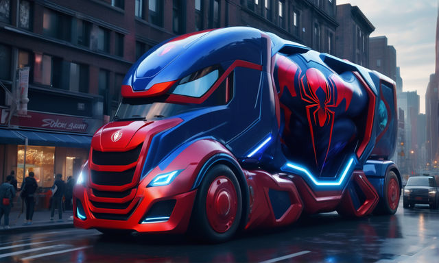4k image of futuristic spider man truck by Suelen Seibert - Playground