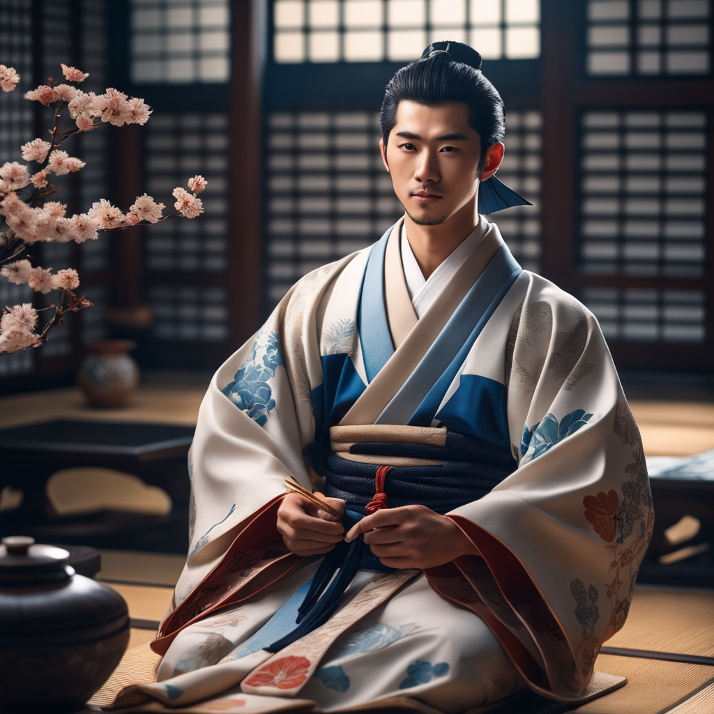 Japanese male 23 year old 16th century peasant administrator... by ...