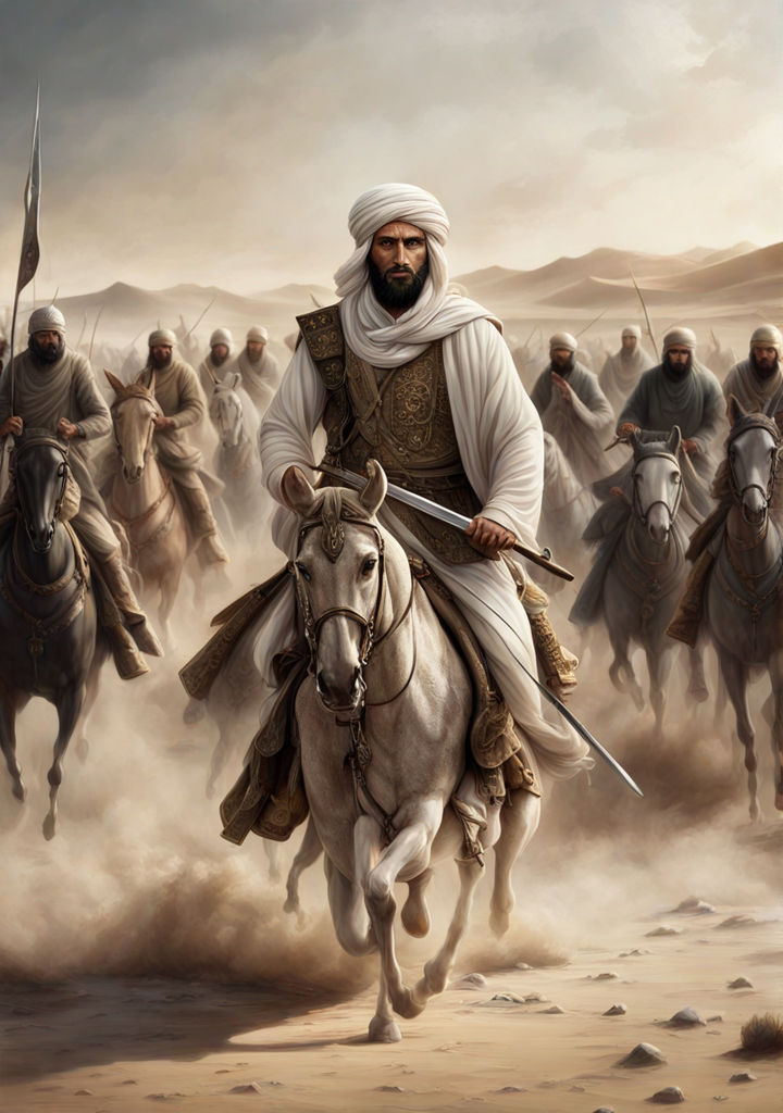 "Detailed depiction of Prophet Muhammad SAW in the middle of... by ...