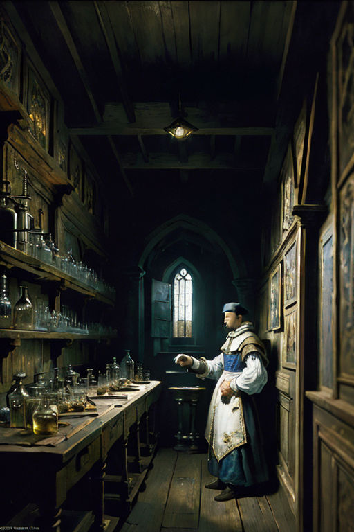 The old alchemist laboratory from the 16th century. Nineteen... by ...