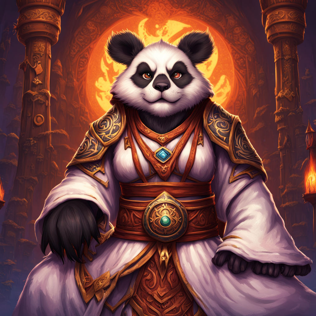 World of warcraft female pandaren holy priest screensaver by test ai ...