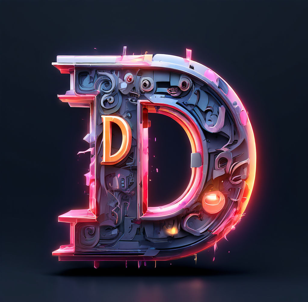 3d logo as a mixture of simple d letter shape and a music n... by Ahmed ...