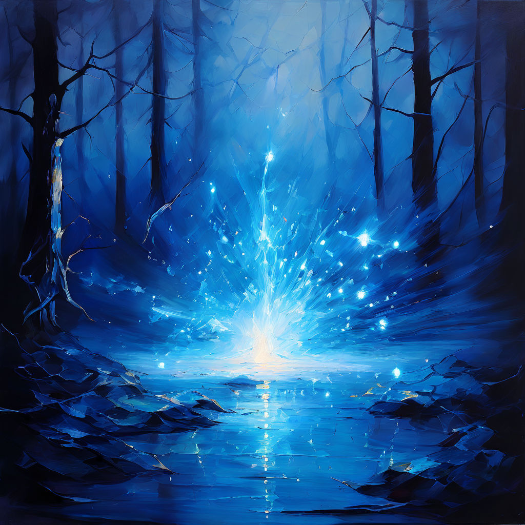 Blue magical shining sparks by Игорь Манохин - Playground