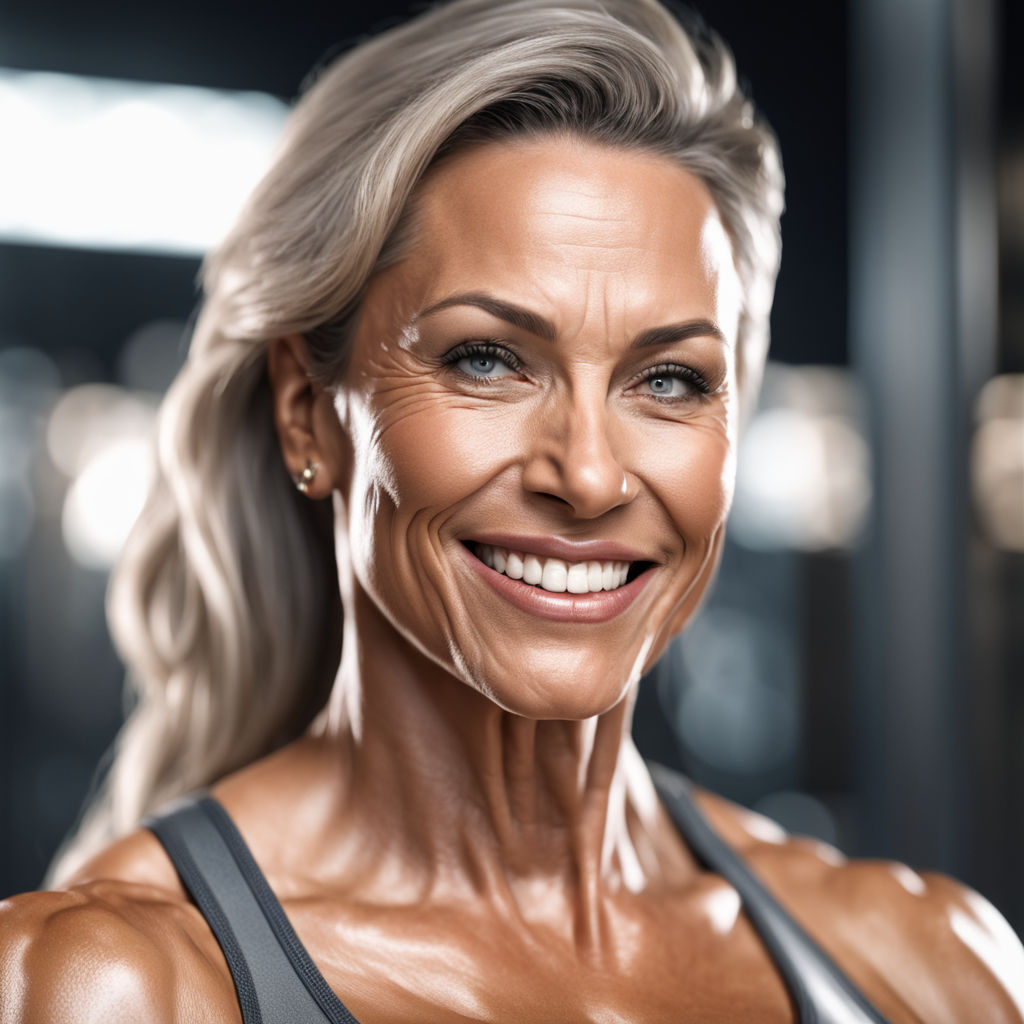 Beautiful middle aged female bodybuilder hyper realistic 8k ... by McG ...