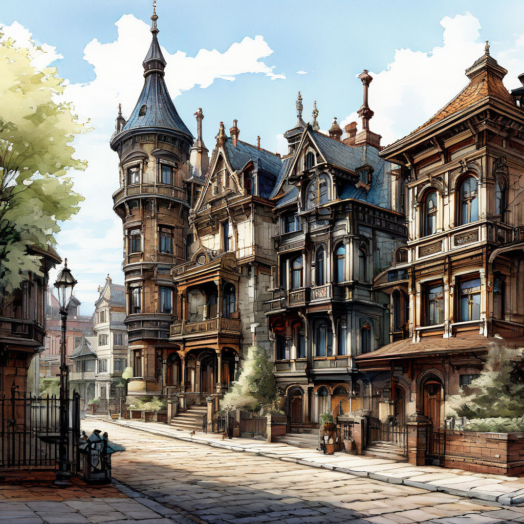 Victorian cityscape panorama by Guilherme Leandro - Playground