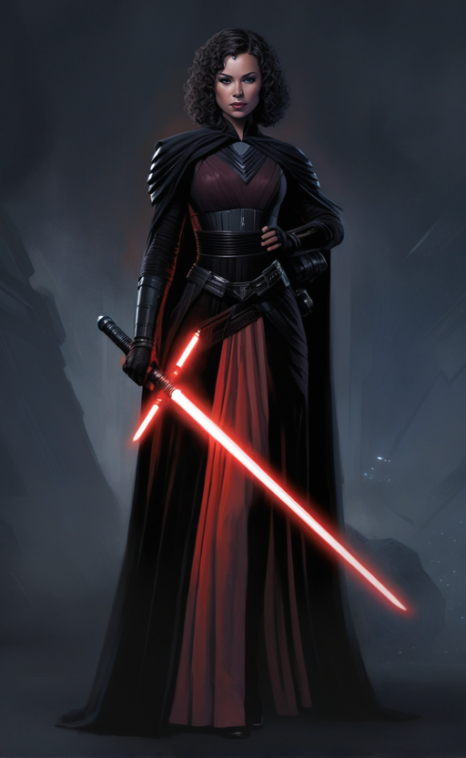 Epic Sci Fi painting of a female sith in a dress by Kez - Playground