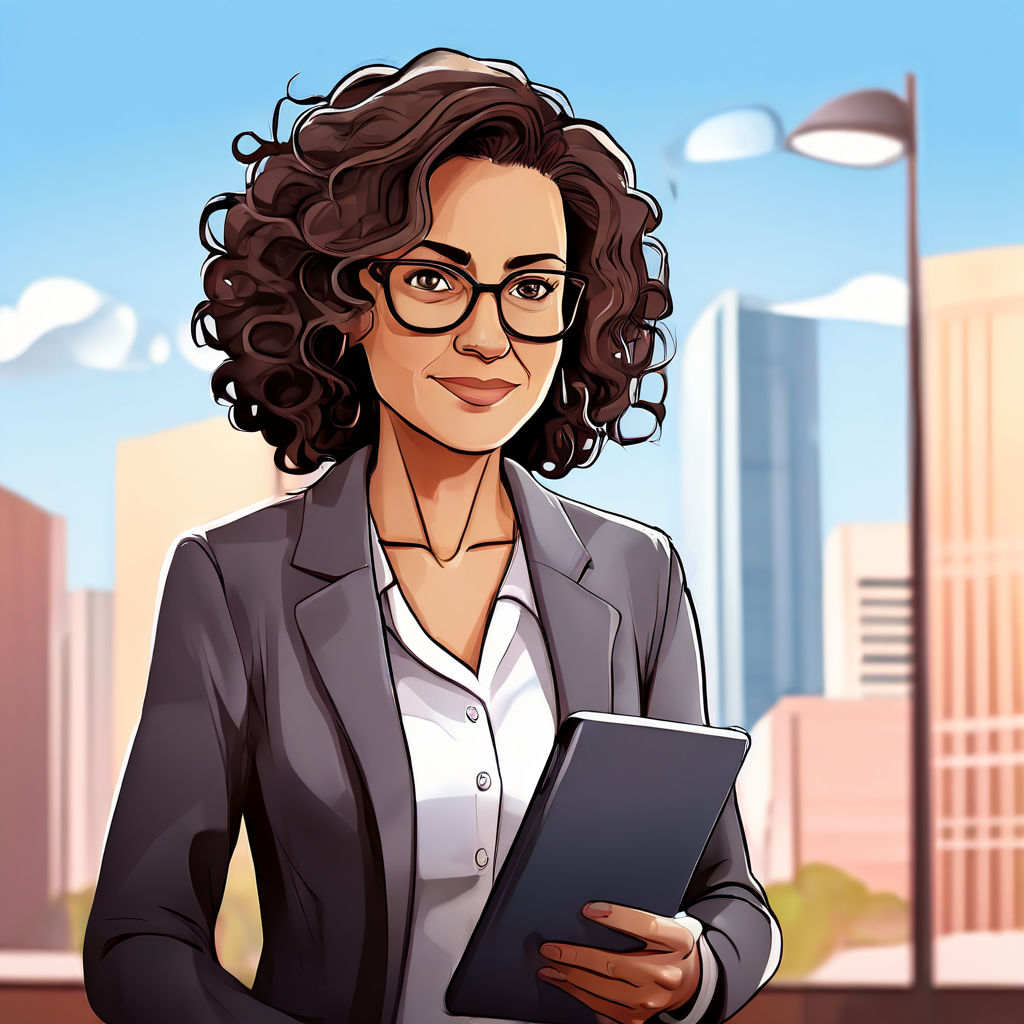 Cartoon-style portrait of Maria by Lara Michelli - Playground