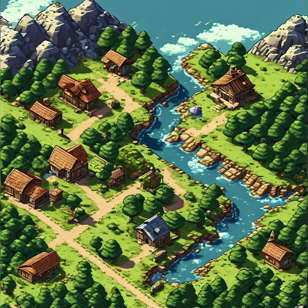 Create a top-down pixel art map by 薙野 - Playground