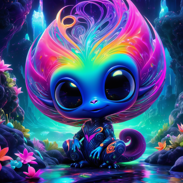 Sci-fi alien exuding adorableness by Lisa Bittinger - Playground