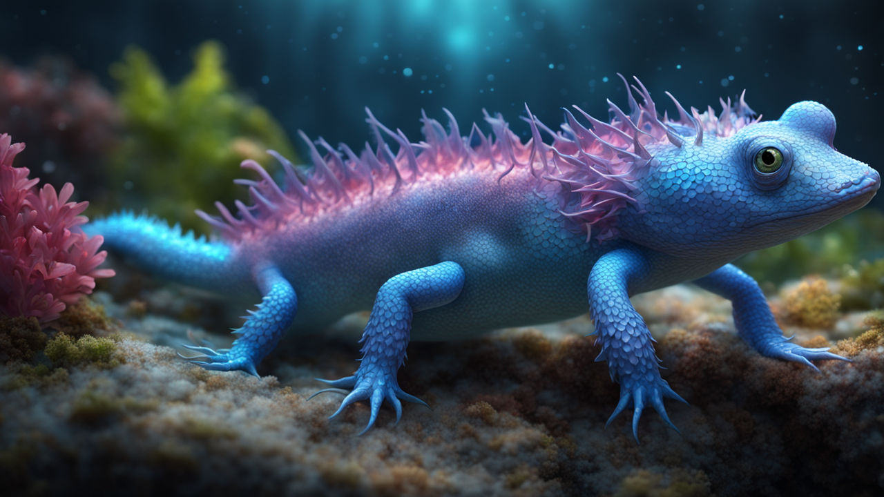 Axolotl with a traditional shape by Monica Richardson - Playground