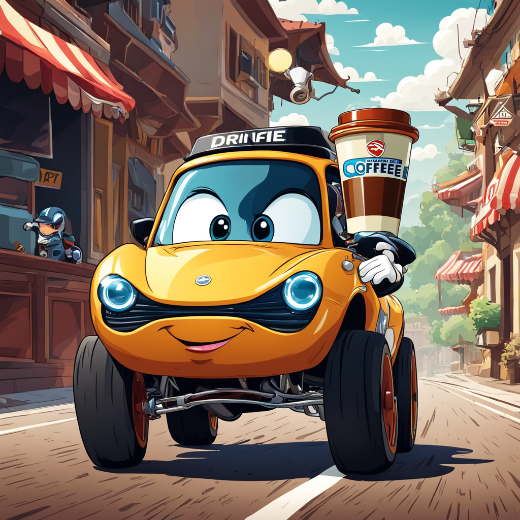 Racing to drink coffee by Ash - Playground