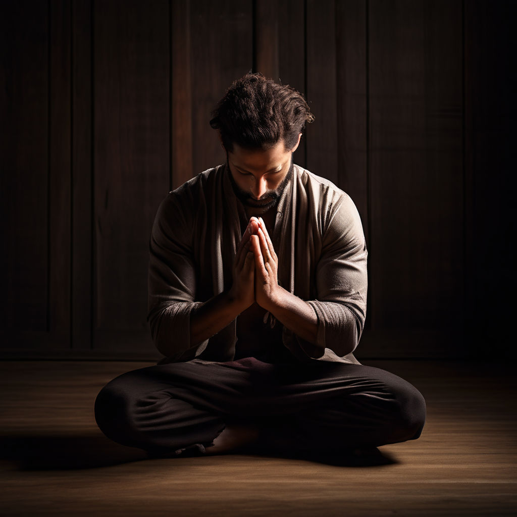 A person in a prayer pose by DANIEL aizembregue - Playground