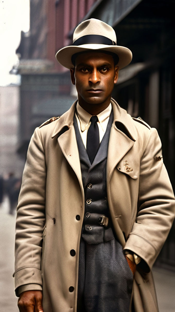 A full body view of a male New York police detective of Drav... by ...