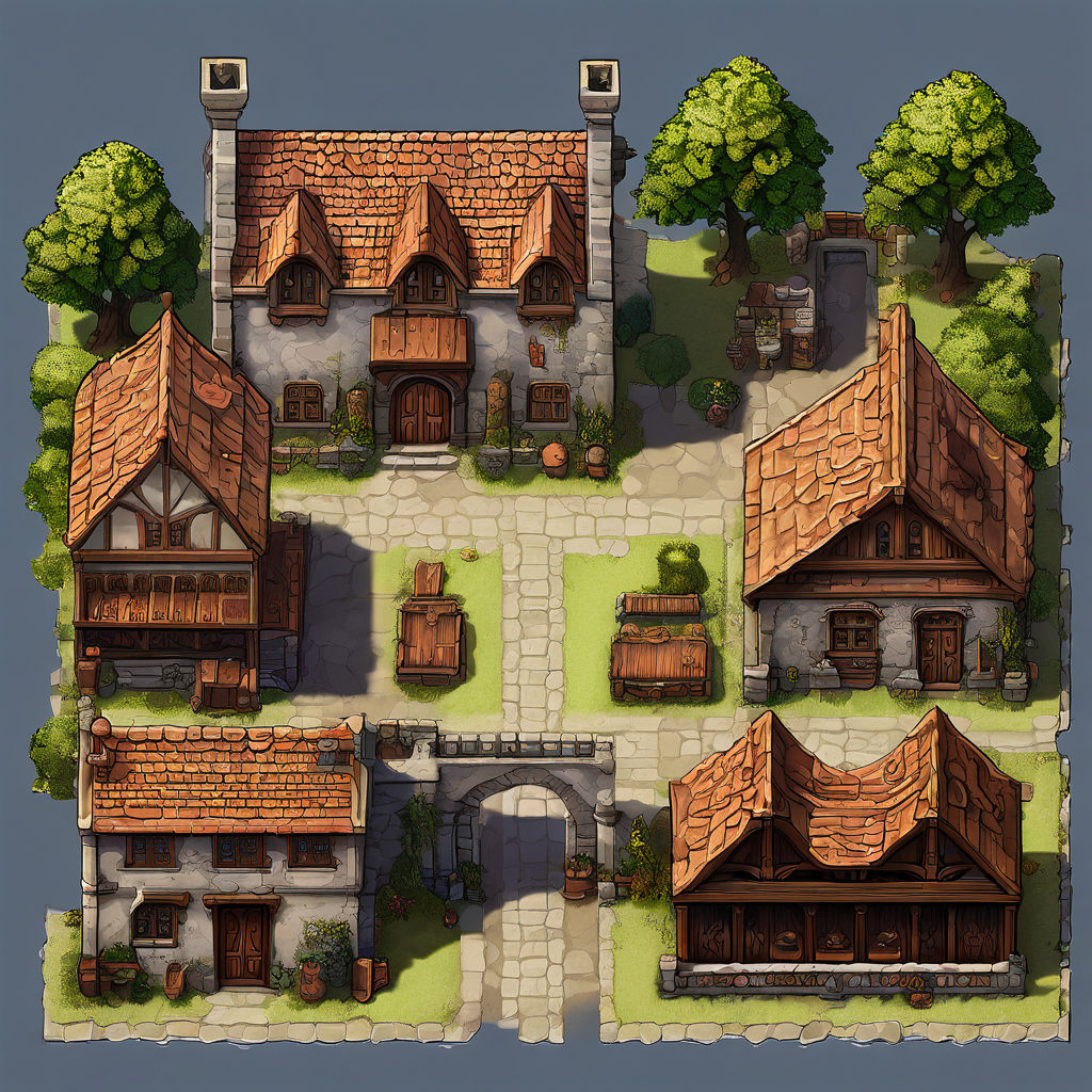 Rpg maker medieval Castle town tileset by Kaito Shin - Playground