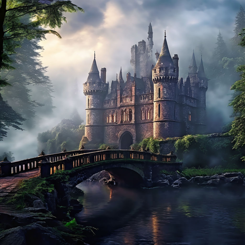 A magnificent English castle and drawbridge by Barbara Jung - Playground