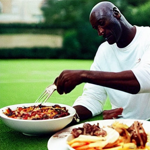 Michael jordan eating a meal by Sonic小游 - Playground
